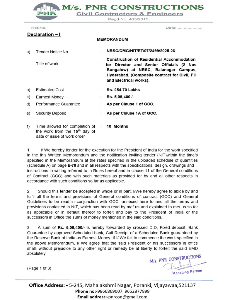 DECLARATION I 2499-Print Tomorrow | PDF | Specification (Technical ...