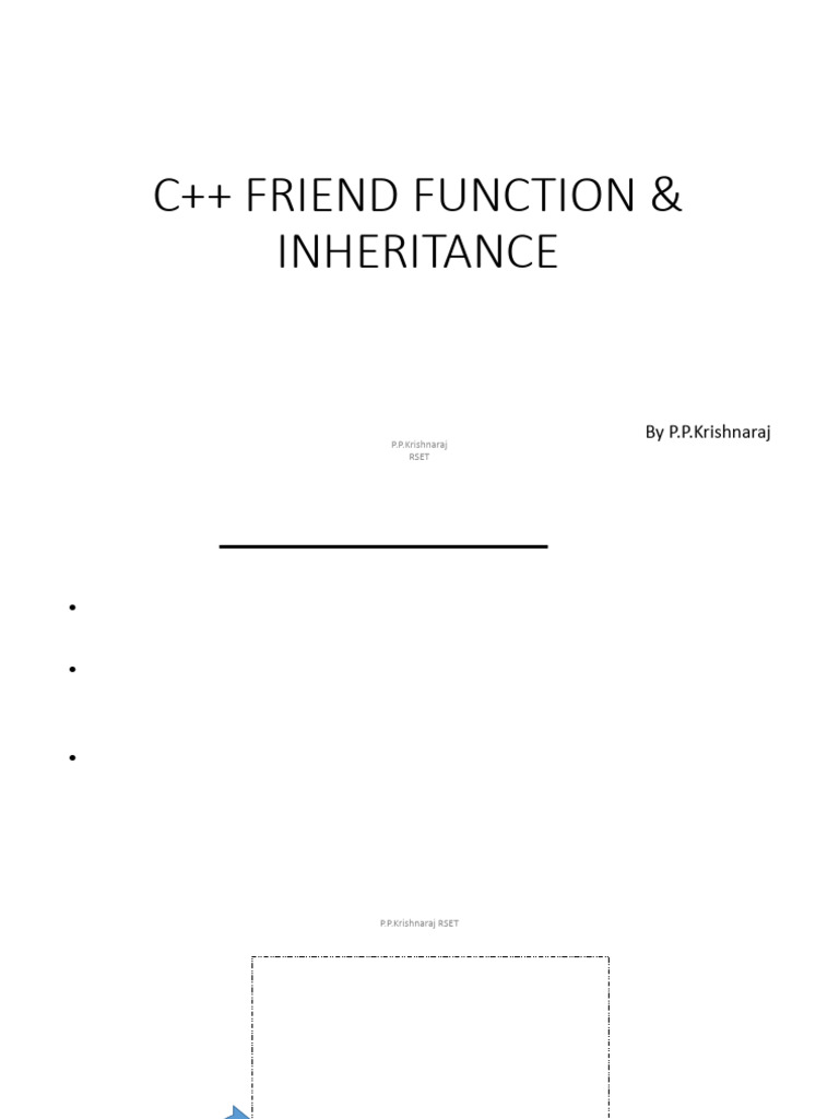 C++ PPT Friend Function, Inheritance, Cons | PDF | C++ | Programming