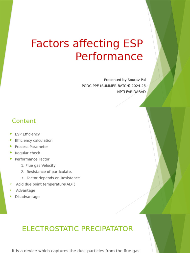 Factors Influencing ESP Performance | PDF | Particulates | Materials