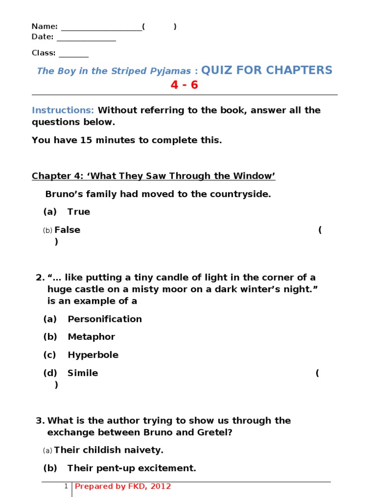 Quiz Chapter 4-6 | PDF