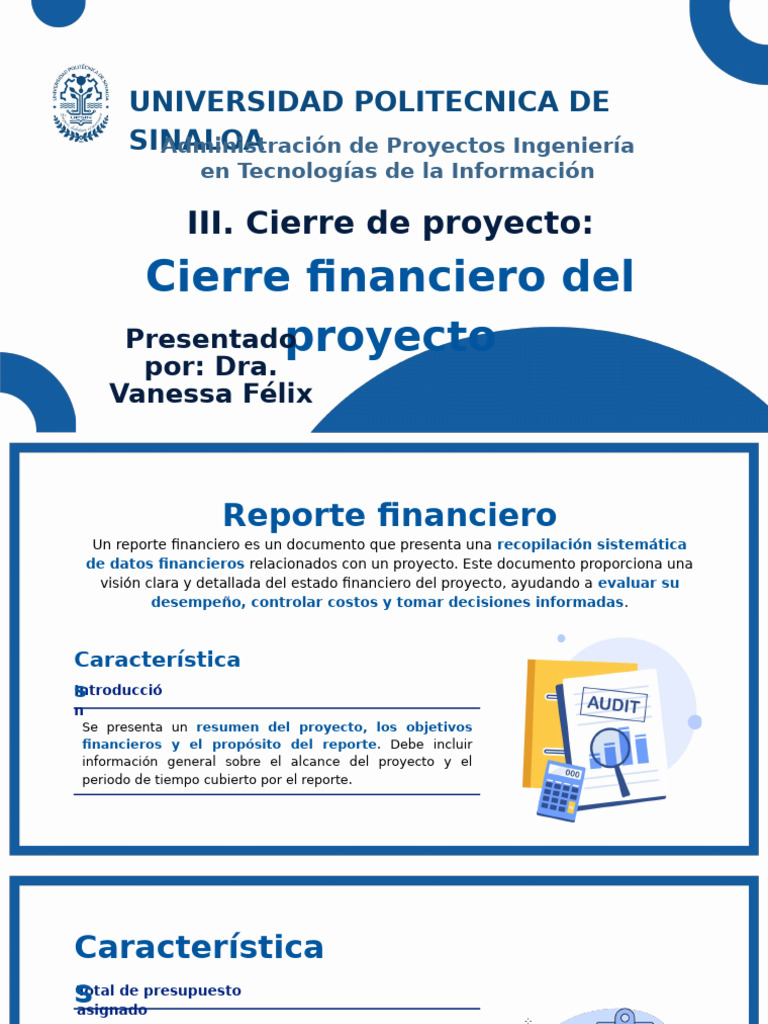 C3. Cierre Financiero Del Proyecto | PDF | Presupuesto