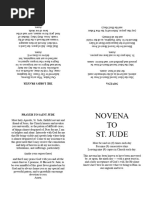 Novena To Saint Jude | PDF | Prayer | Mary, Mother Of Jesus