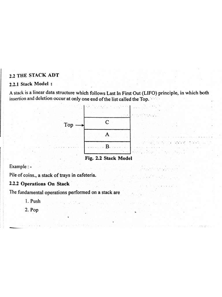 Stack and Array Andf Linked Implementation | PDF