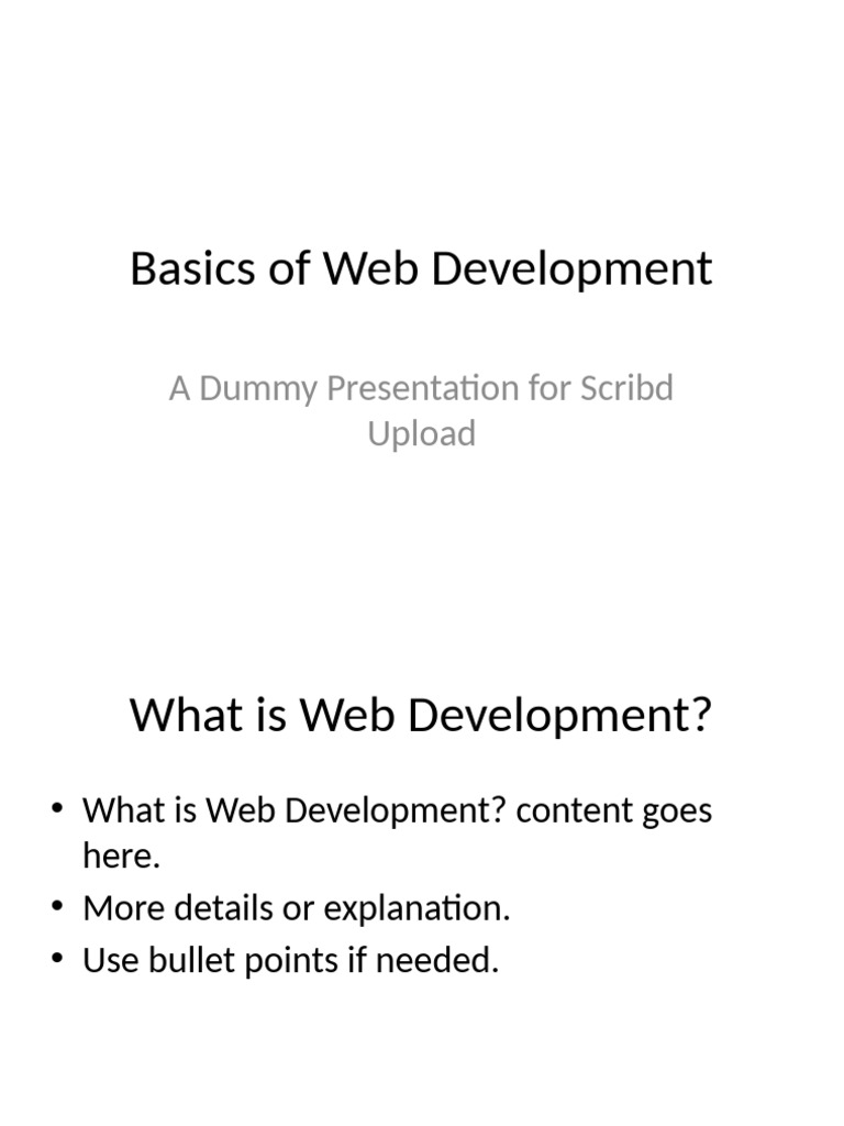 Web Development Basics Explained | PDF