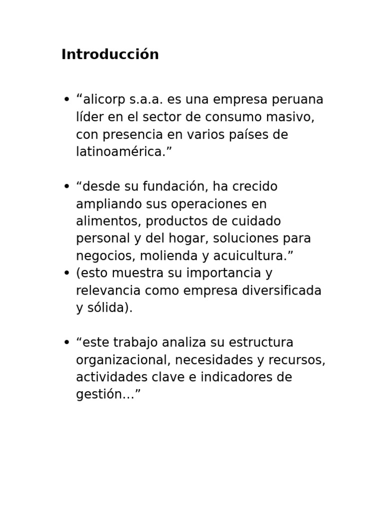 Alicorp: Líder en Consumo Masivo en LATAM | PDF | Sustentabilidad ...