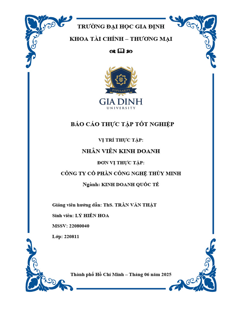 LÝ HIỂN HOA - BCTT - 1 | PDF