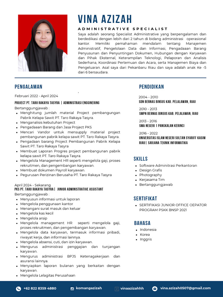 Vina Azizah CV Resume | PDF