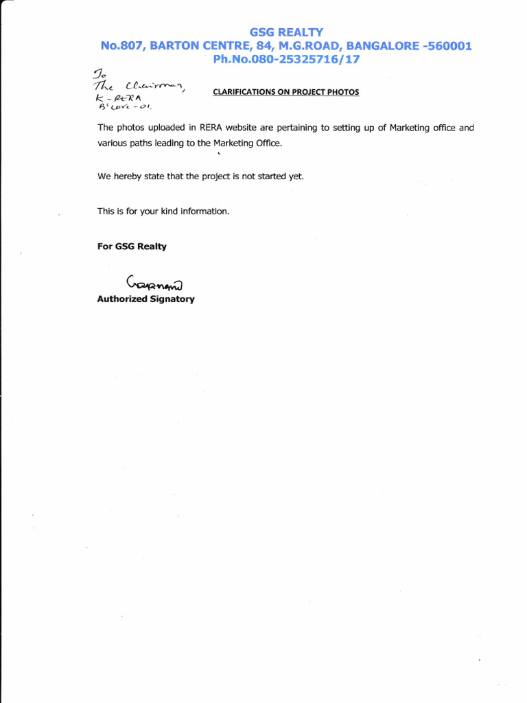 Orchid Nirvana 2 Clarifications of Project Photo | PDF