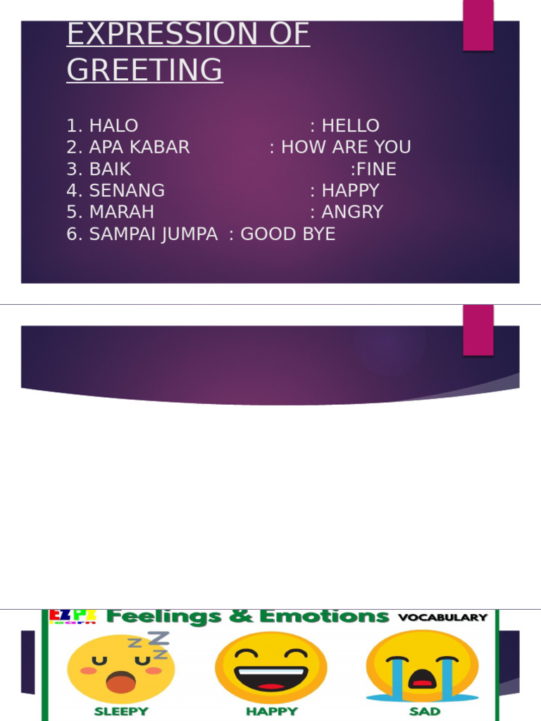 Expression of Greeting | PDF