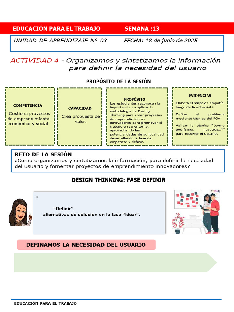 Ficha de Aprendizaje - Act 4 - Ept 2° Semana 13 | PDF | Iniciativa empresarial | Aprendizaje