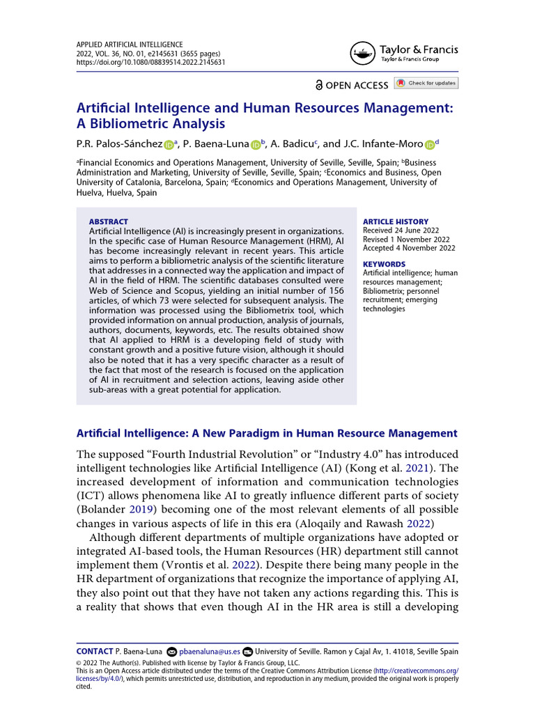 AI's Impact on Human Resource Management | PDF | Artificial ...