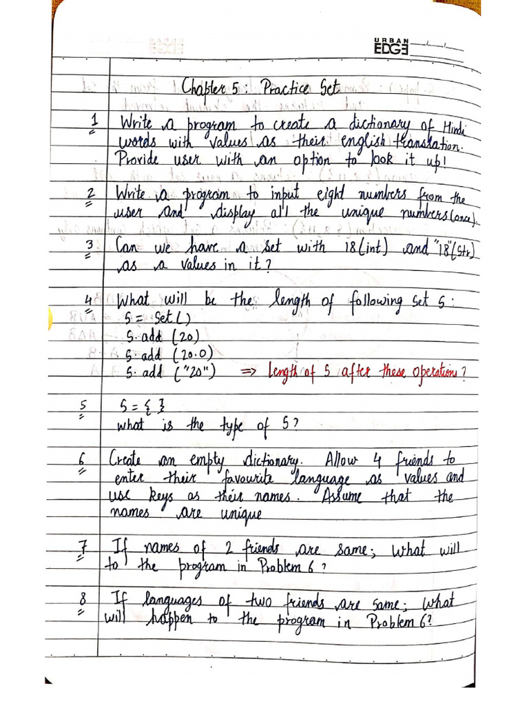 Chapter 5 - Practice Set | PDF