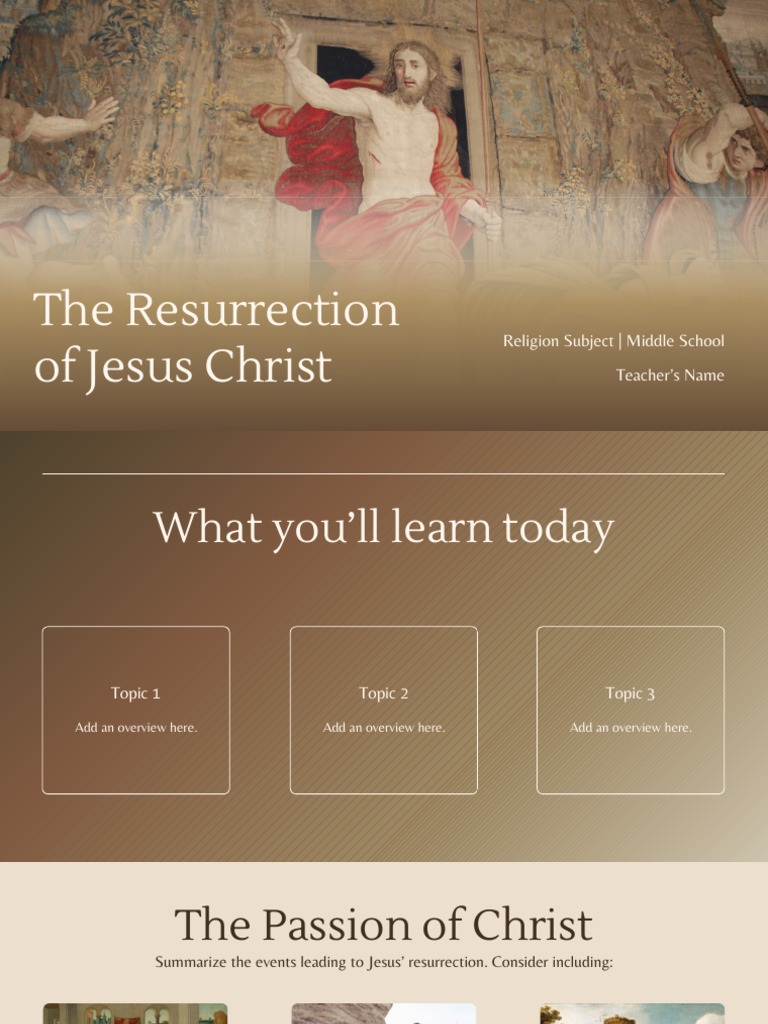 Religion Subject For Middle School Resurrection of Jesus Christ | PDF ...