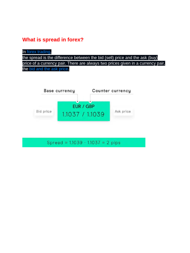 What Is Spread in Forex | PDF