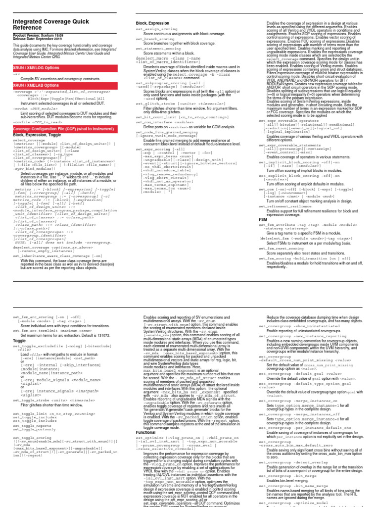 Xcelium Coverage Functionality Guide | PDF | Class (Computer ...