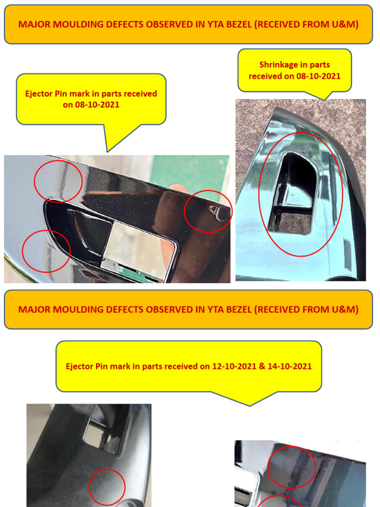 YTA Bezel Moulding Defects Report | PDF