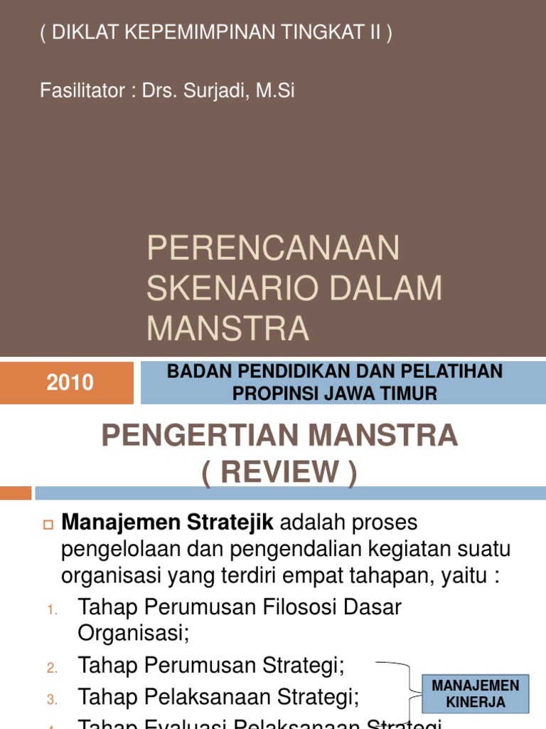 2 Perencanaan Skenario Dalam Manstra | PDF | Bisnis