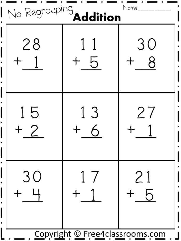 2-Digit Addition Worksheets for Grade 1 | PDF