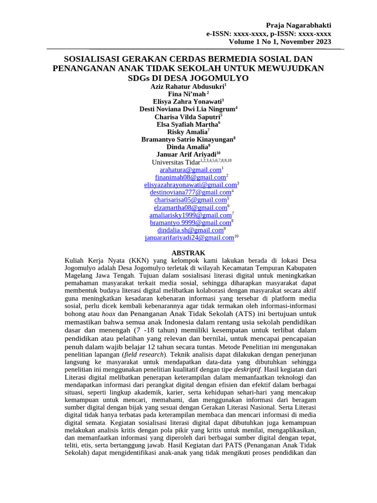 Artikel Proker Wajib KKN Litdig Dan Pats Fiks | PDF