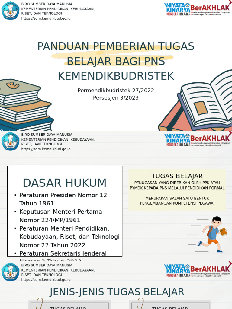 Panduan Tubel Pns Kemendikbudristek 2023 | PDF