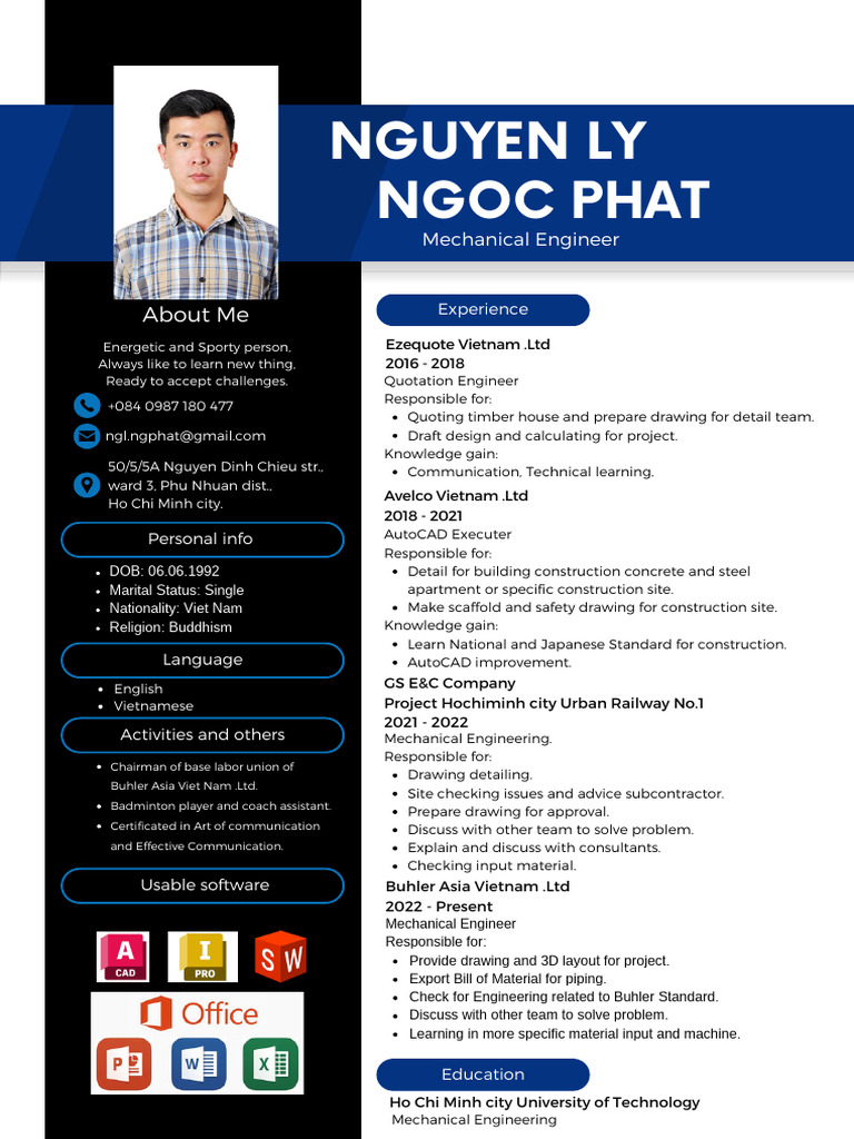 Nguyen Ly Ngoc Phat - Curriculum Vitae | PDF | Vietnam | Ho Chi Minh City