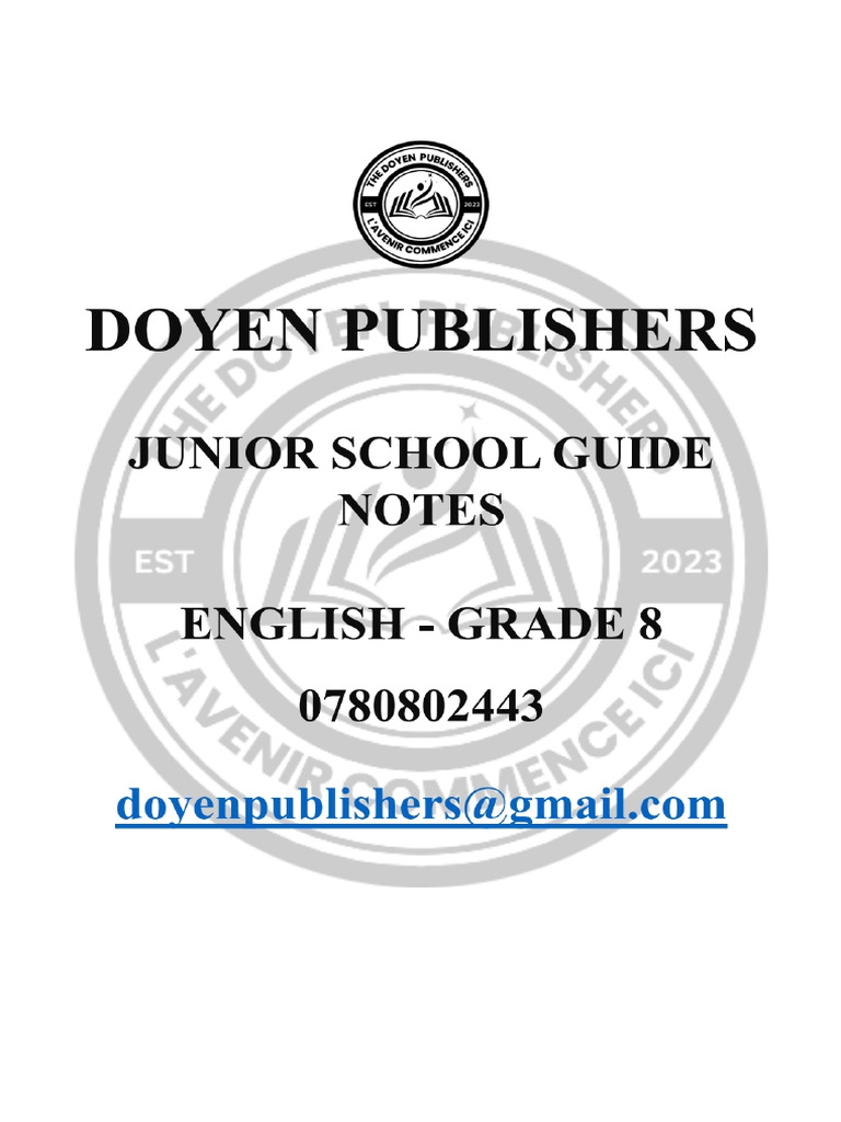 Grade 8 - English Teaching Notes | PDF