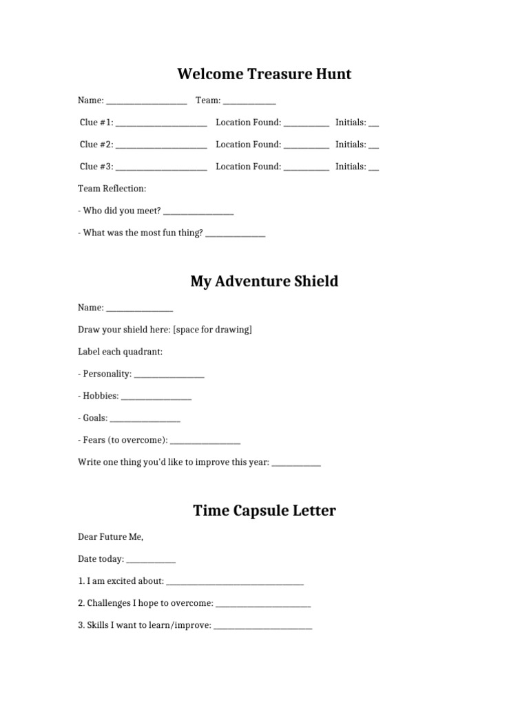 Interactive Adventure Activity Guide | PDF
