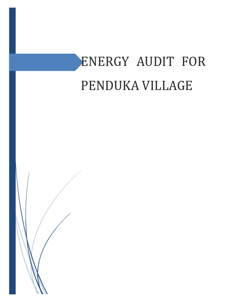 Energy Audit Penduka Final Report | PDF | Energy Conservation ...