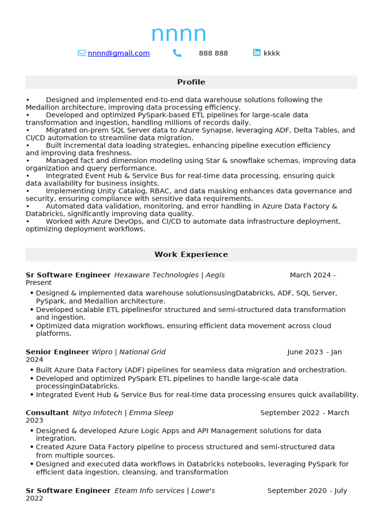 Raheem Azure Data Engineer 5.8yr | PDF | Apache Spark | Microsoft Azure