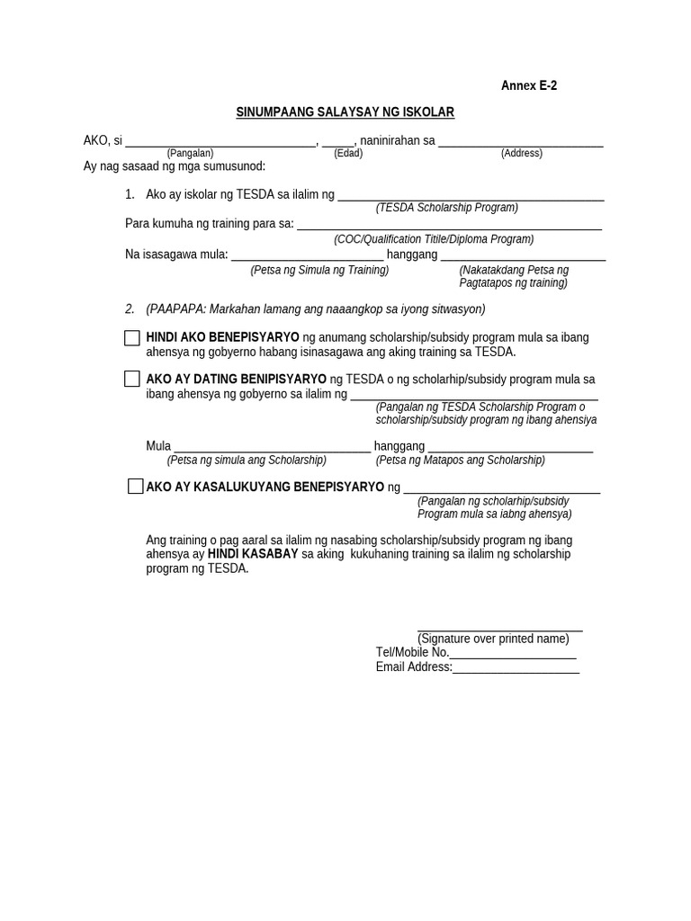 Sinumpaang Salaysay | PDF