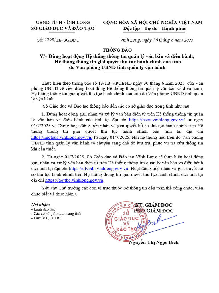 Dung Hoat Dong He Thong Thong Tin Quan Ly Van Ban Va Dieu Hanh... Signed Signed Signed Signed ...