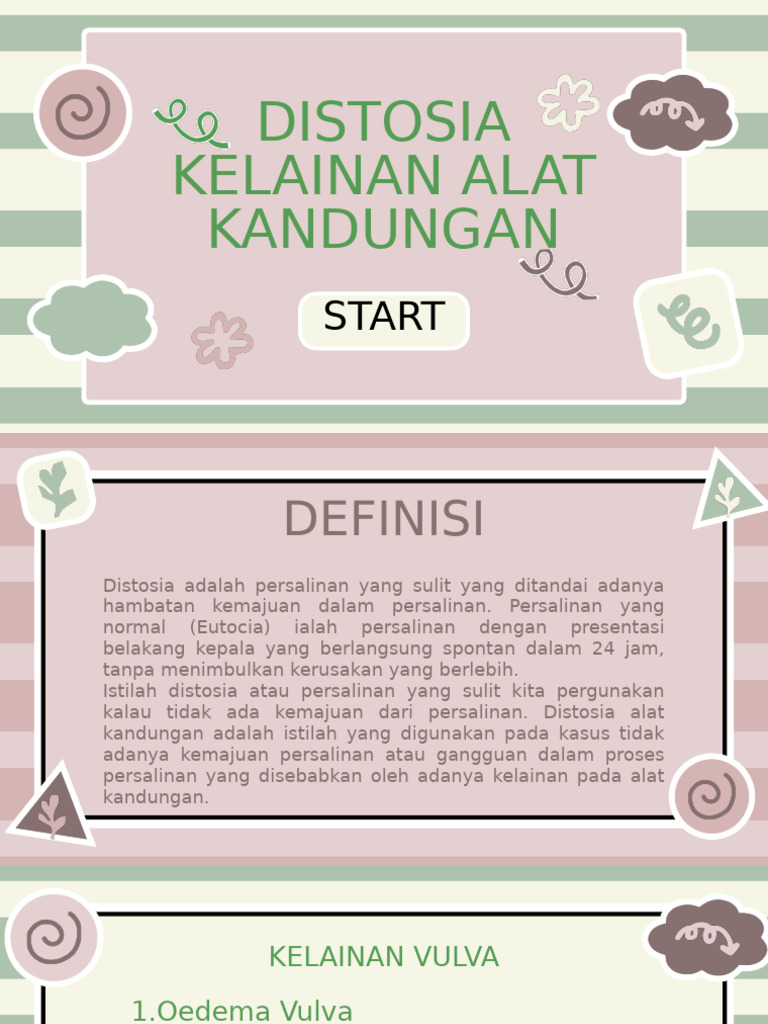 Distosia Kelaianan Alat Kandungan | PDF