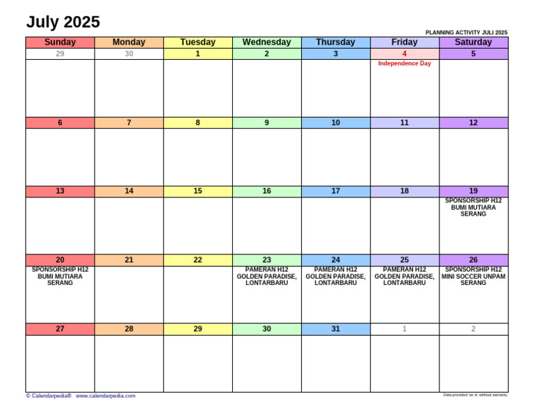 Coe Activity Juli 2025 | PDF