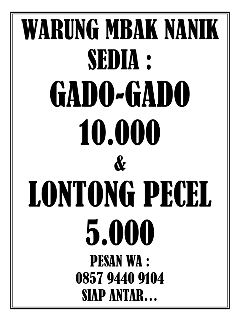 Warung Mbak Nanik | PDF