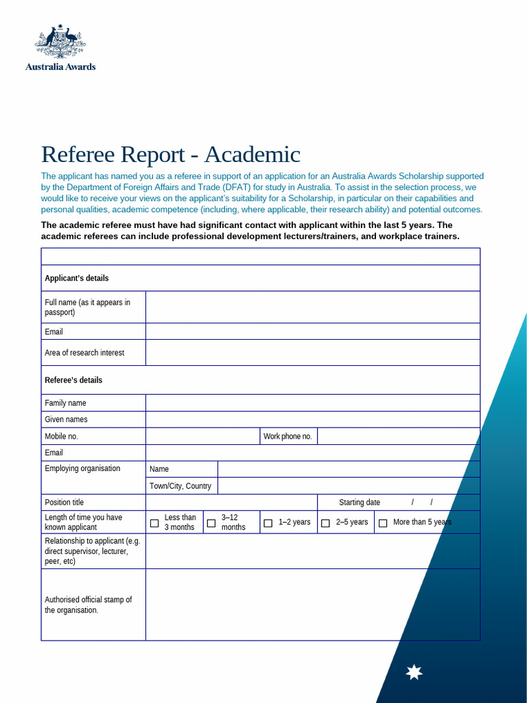 Template Referee Report Academic 2023 | PDF | Doctor Of Philosophy | Psychology