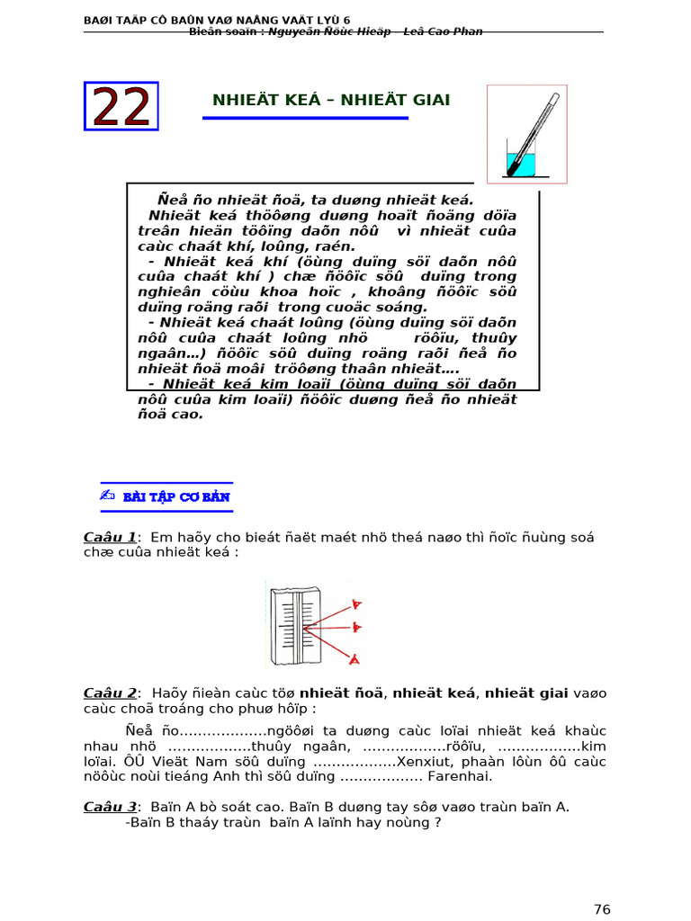 Bai Tap Nhiet Ke Nhiet Giai | PDF