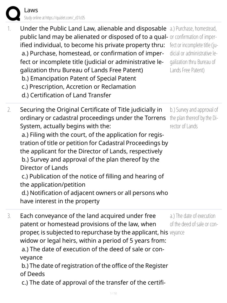 Laws | PDF | Easement | Real Property