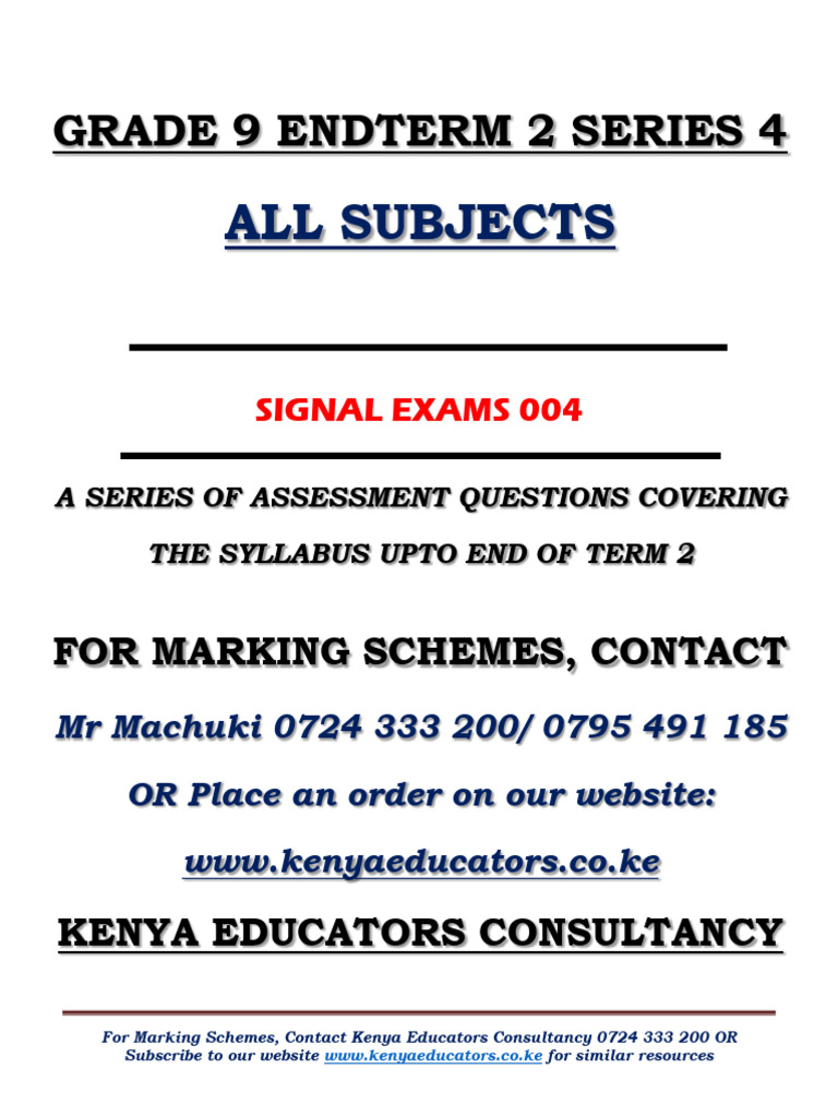 Grade 9 Endterm 2 s4 Exams | PDF