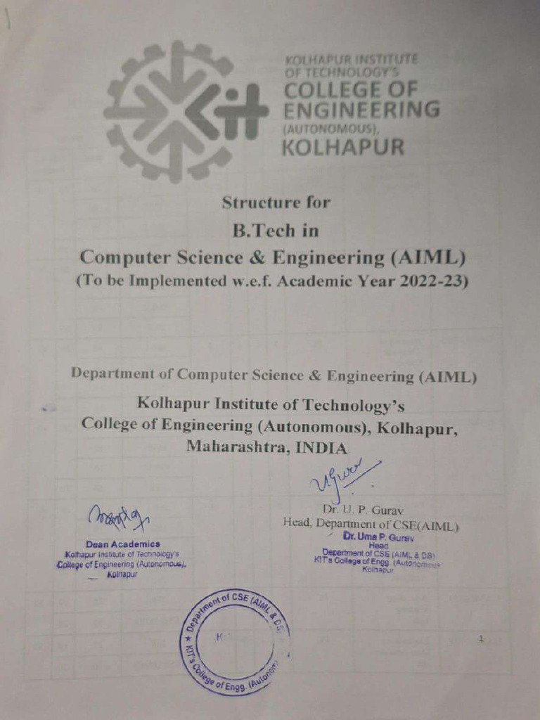 NonNEP - FinalYearCSE (AIML) Sructure & Syllabus | PDF | Cryptography | Time Series