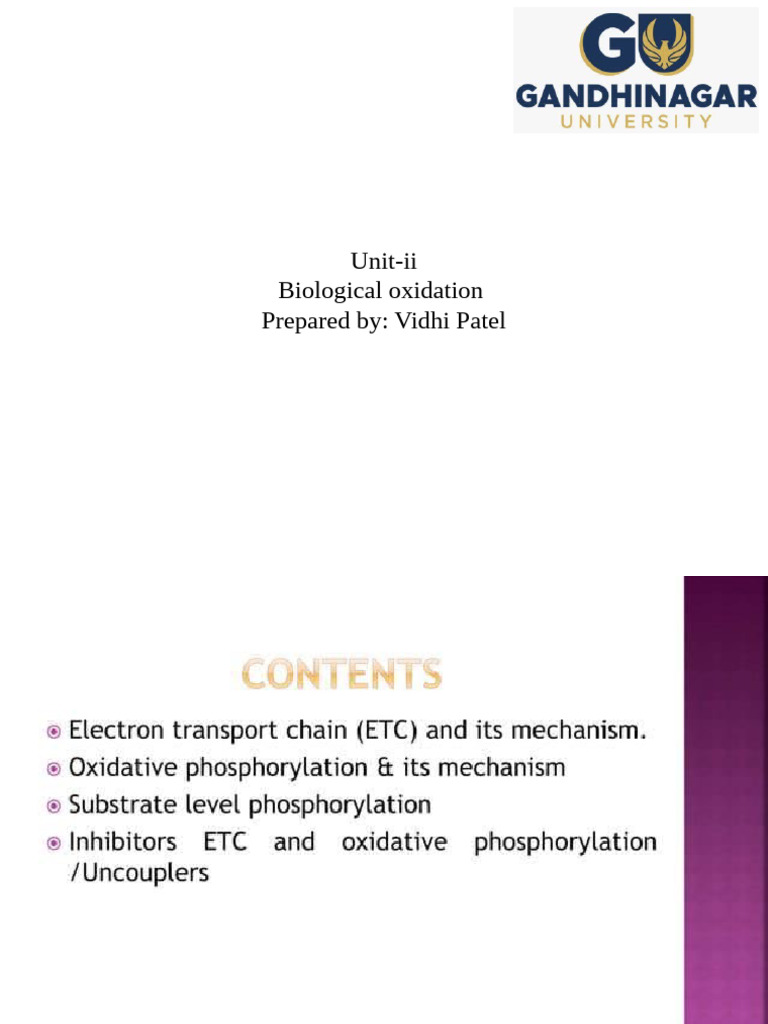 Biological Oxidation Unit 2 | PDF