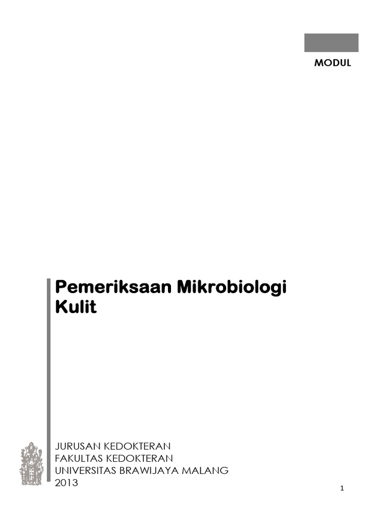Modul Pemeriksaan Mikrobiologi Kulit | PDF