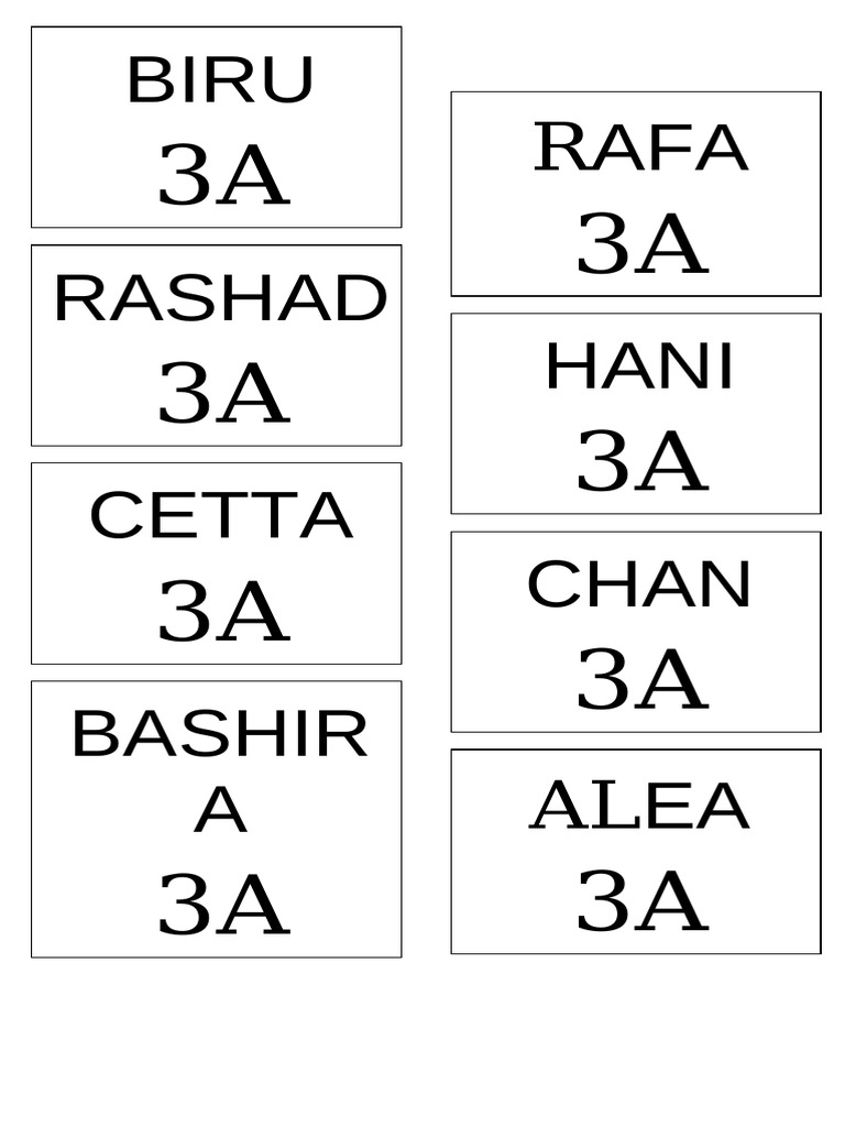 Format Name Tag 3a | PDF