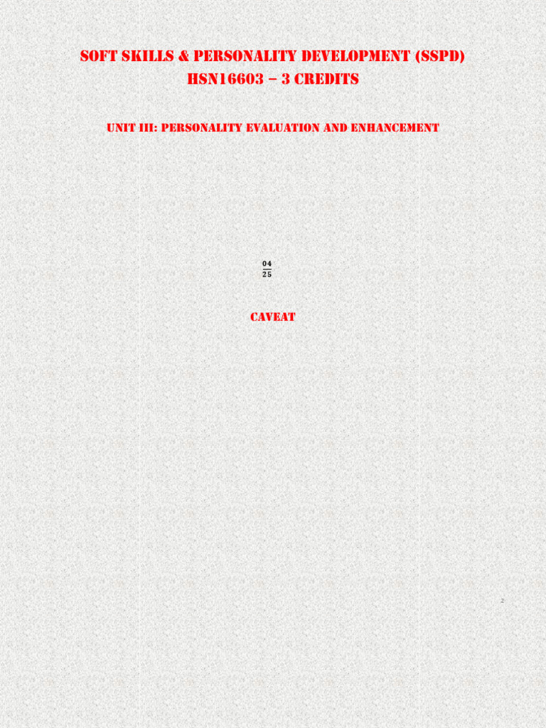 Vshree - SSPD Unit-3.4 Life MGT | PDF