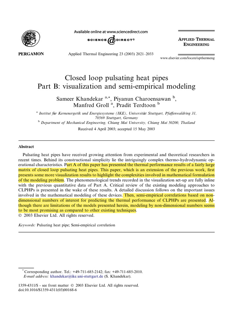 Closed Loop Pulsating Heat Pipes | PDF | Heat Transfer | Boiling