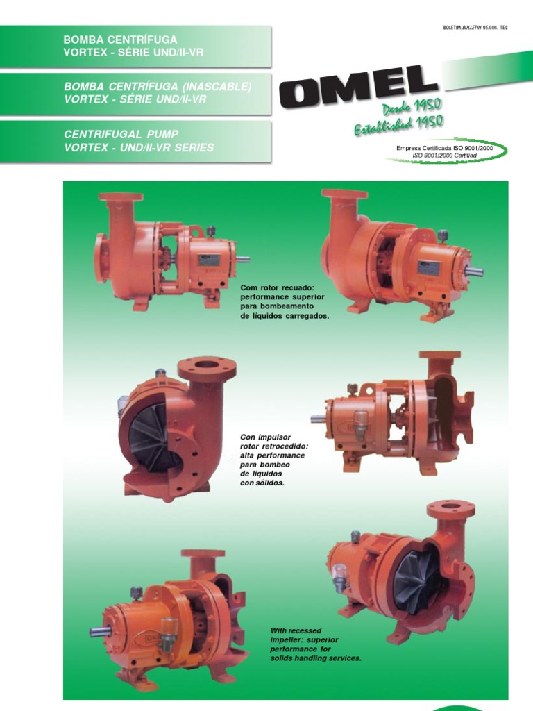 Impulsor Vortex | PDF | Turbomaquinaria | Física Aplicada e ...