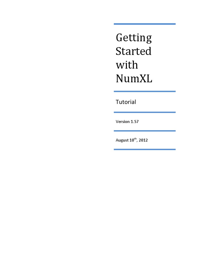 NumXL - Getting Started | PDF | Stationary Process | Time Series