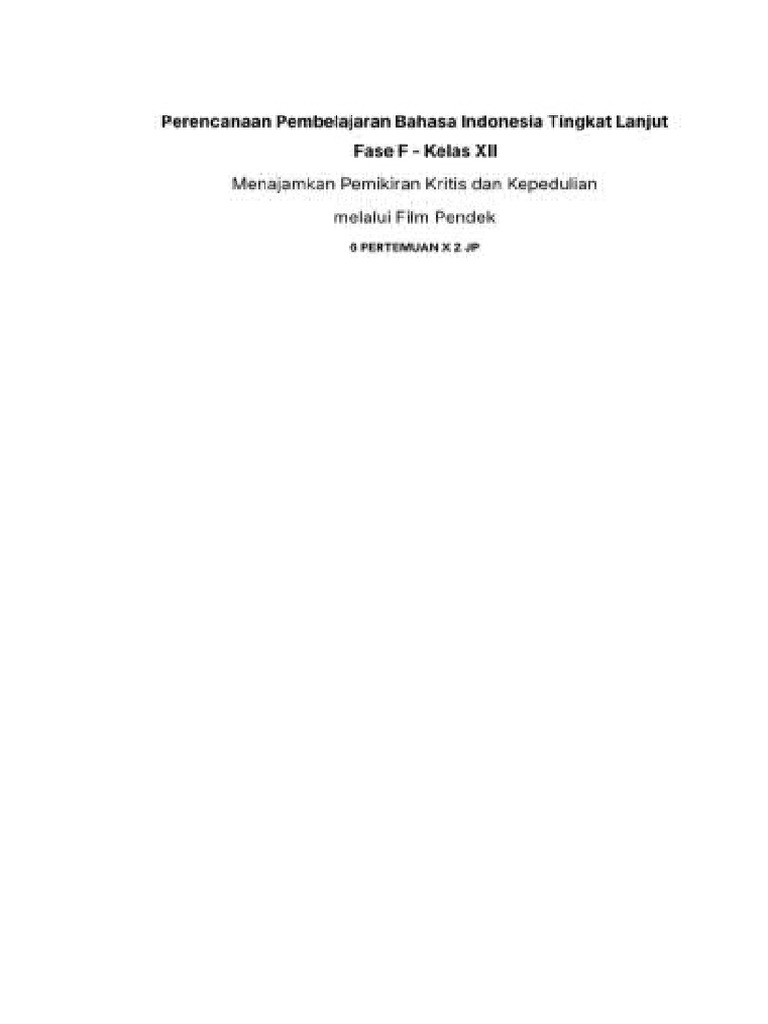 Modul Ajar PM SMA (Contoh) | PDF