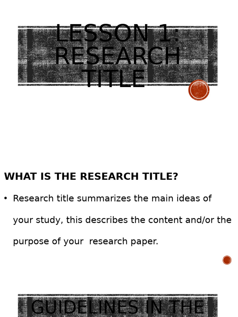 Crafting Effective Research Titles | PDF | Noun | Word