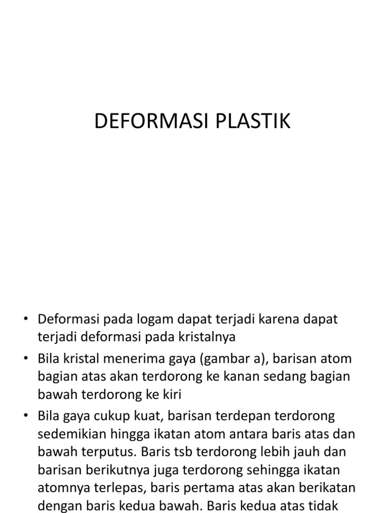 Deformasi Plastis Dan Mekanisma Penguatan | PDF