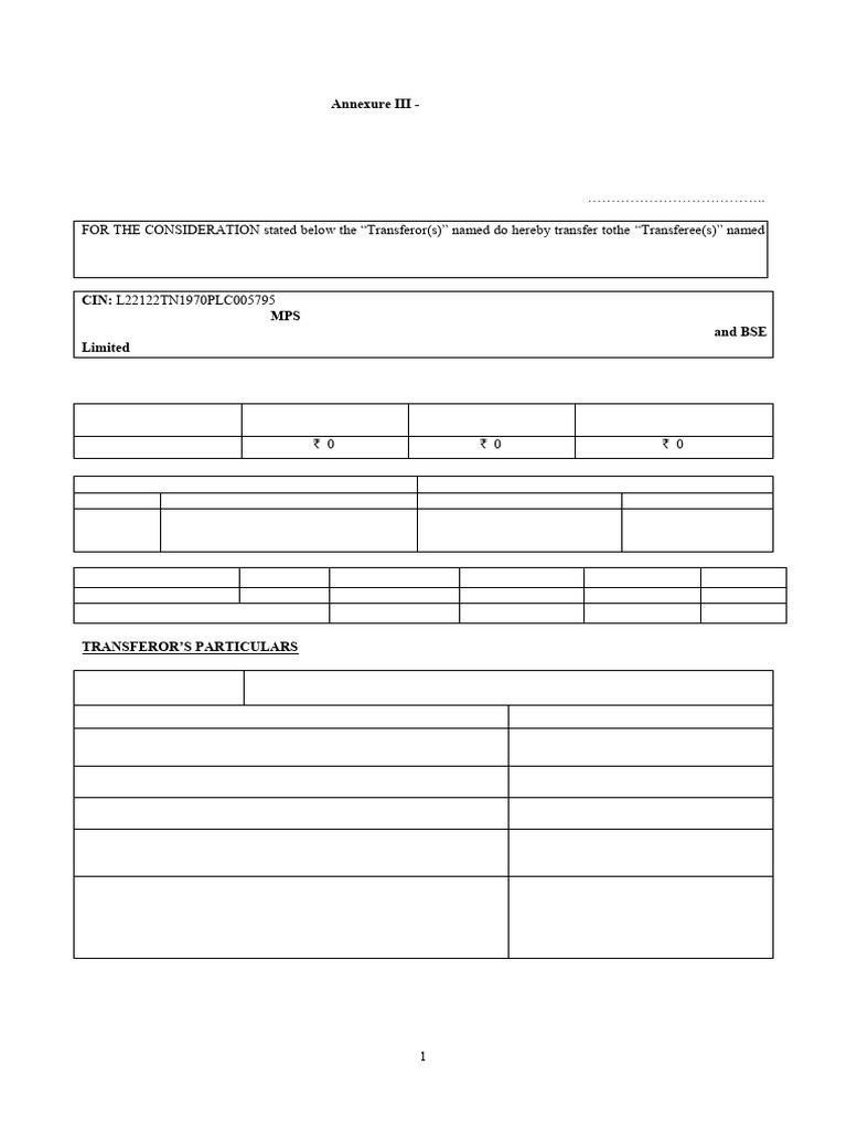 Form SH 4 Securities Transfer Form | PDF | Securities (Finance ...